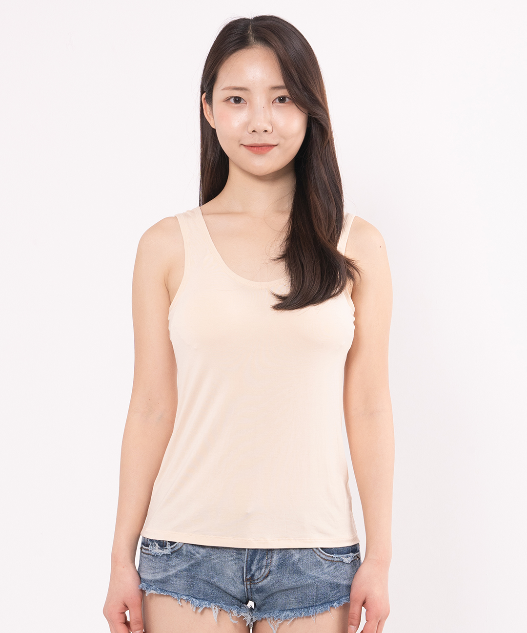 걸포유 걸포유 여자 민소매 끈 나시 노브라 티 이너 나시 티셔츠