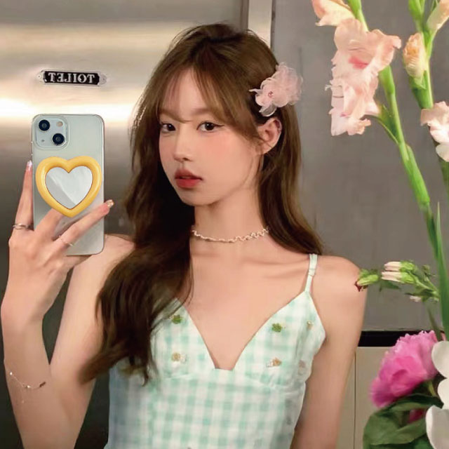 나인틴프라이데이 🔥21 하트 거울 예쁜 귀여운 미러 그립 스마트톡 케이스 커플 친구 우정 젤리케이스 핸드폰케이스 귀여운 여름 큐티 친구 커플 이쁜 Z플립3 Z플립4 플립