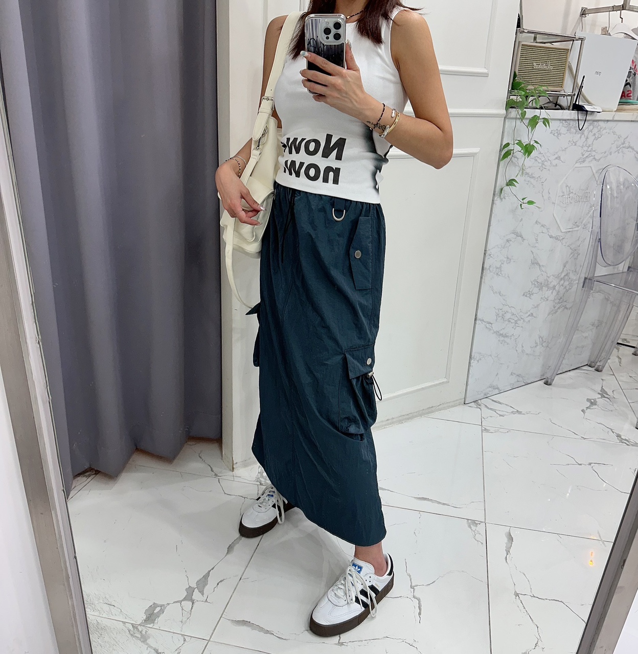 바스락 카고 스트링 스커트 (4col)