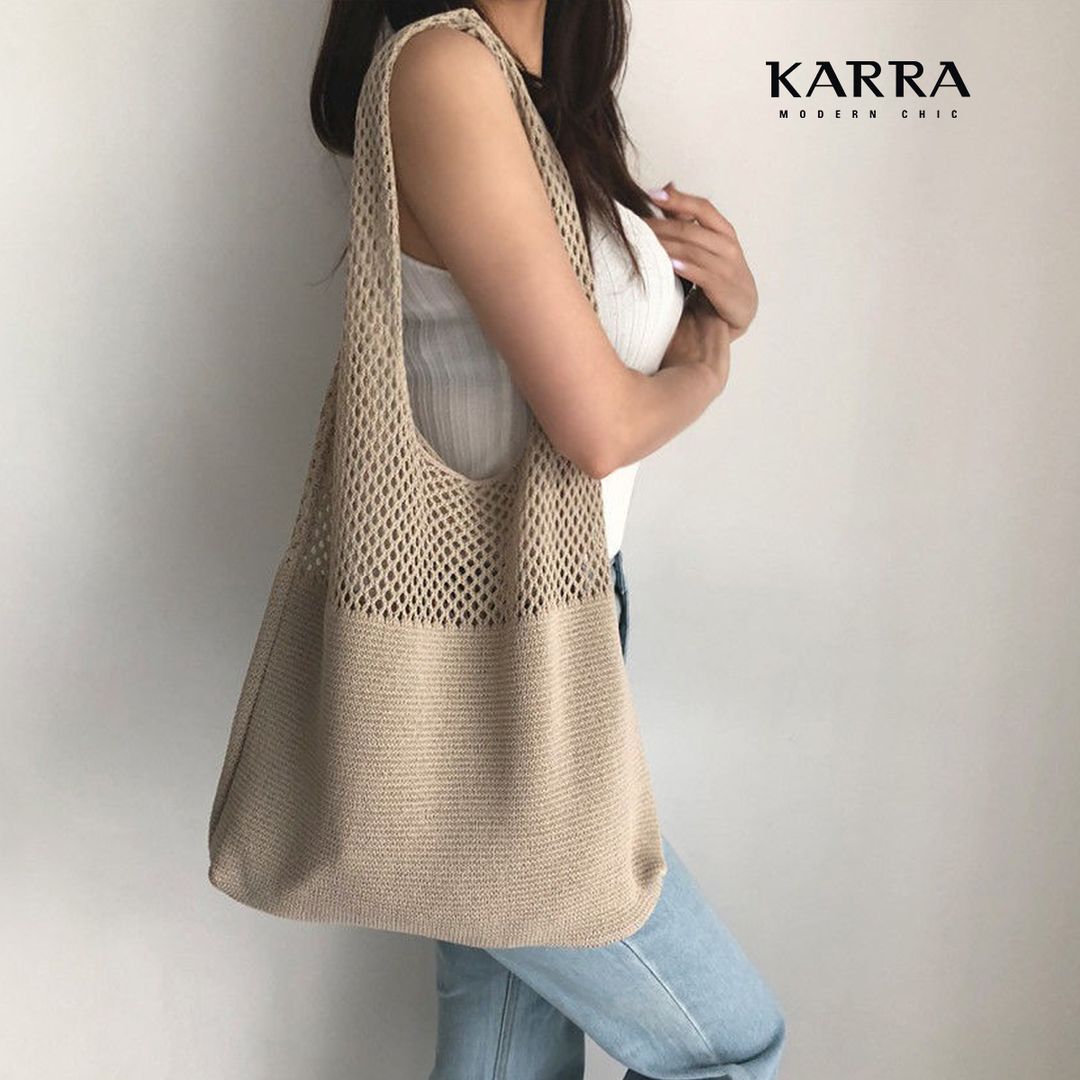 포스티 Karra 하프펀칭니트숄더백