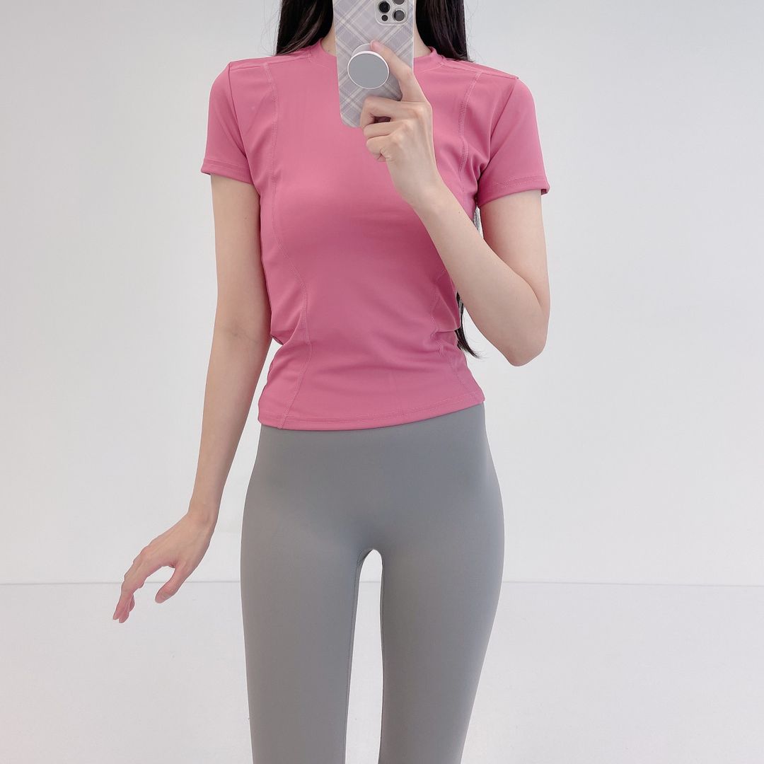 로라벨 리프 필라테스복 여성 요가복 필라테스 요가 상의 옷 커버업 운동복 여름 반팔 크롭