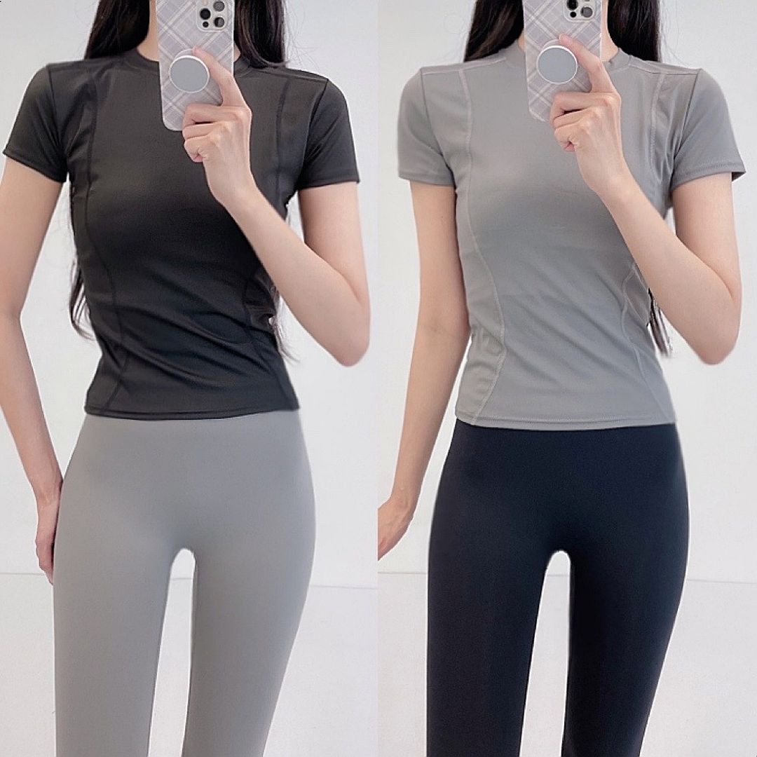 로라벨 리프 필라테스복 여성 요가복 필라테스 요가 상의 옷 커버업 운동복 여름 반팔 크롭