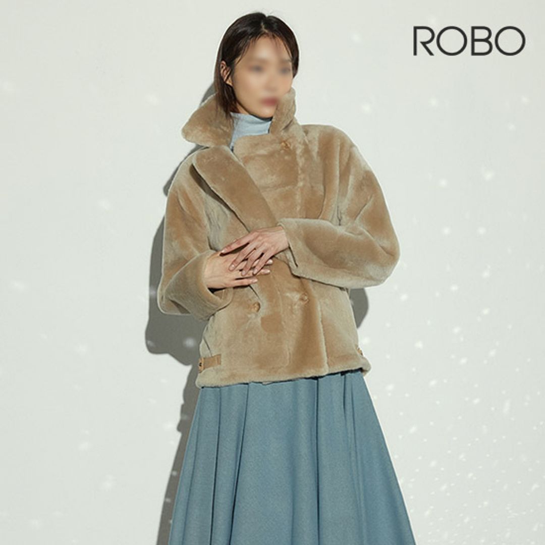 포스티 로보 스페인 무스탕 리버시블 더블 버튼 재킷