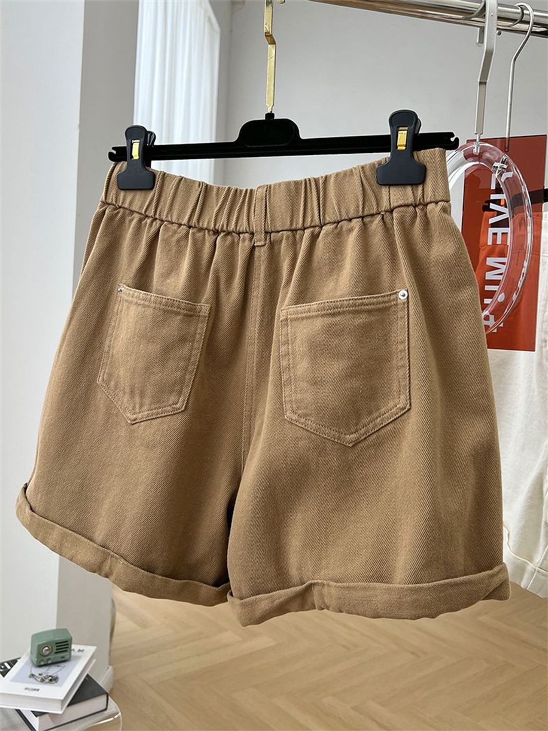 색감이랑핏예쁜반바지 컬러데님하이웨스트숏팬츠