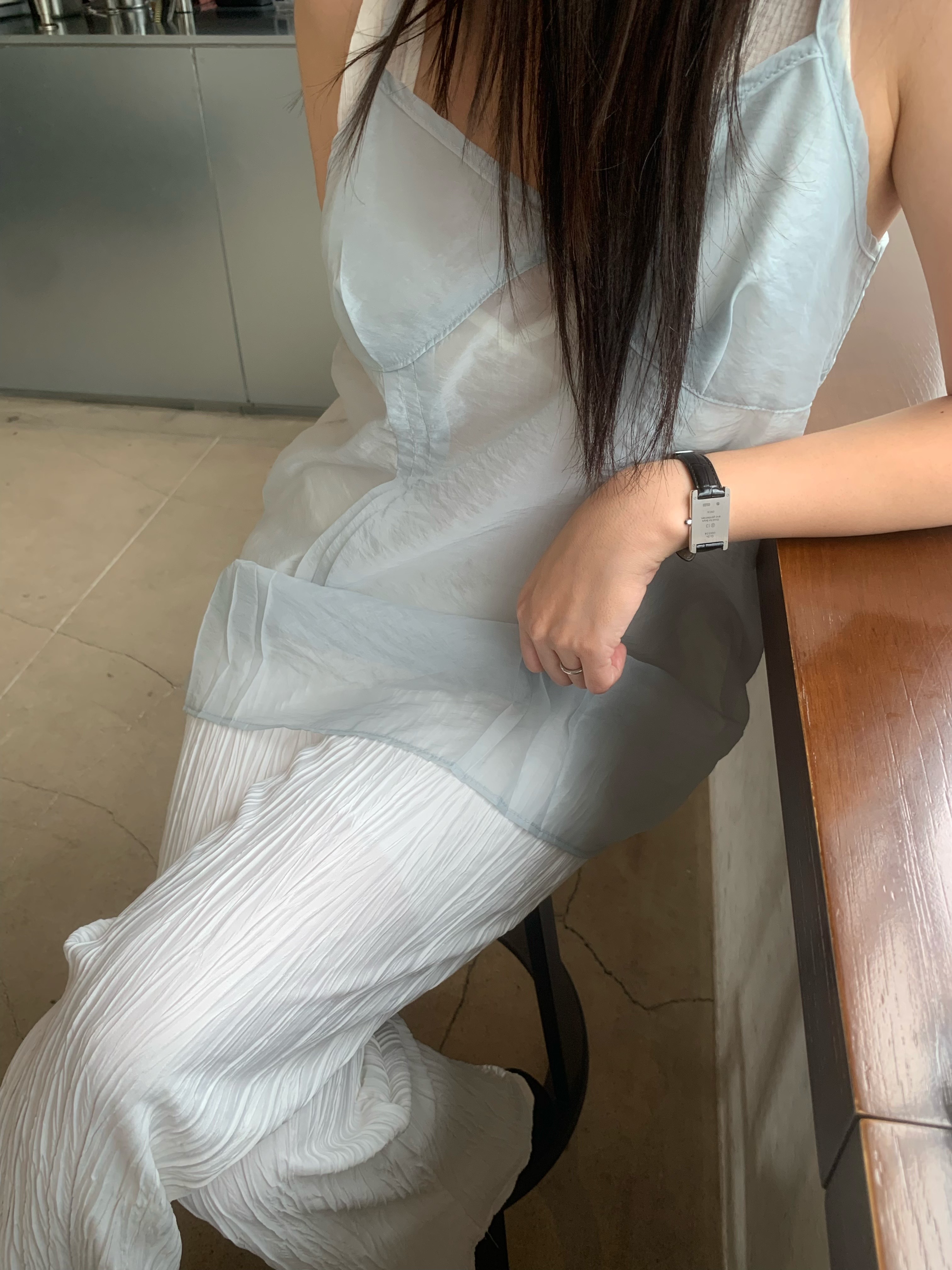 뮤즈마인 시스루 레이어드 원피스 See through layered ops (바로배송)