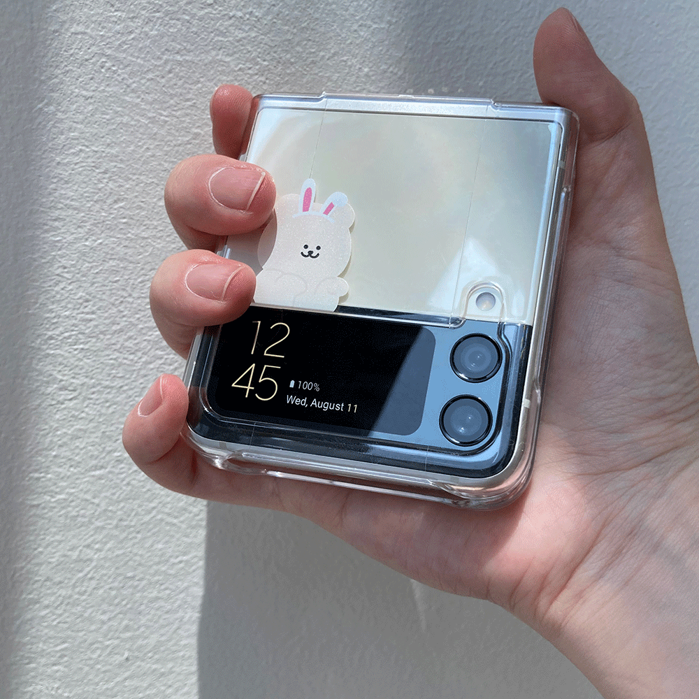 168cm케이스 클리어 하드 Z플립 곰찌 토끼 머리띠 삼성 갤럭시 Z플립5 Z플립4 Z플립3 플립5 플립4 플립3 제트플립5 제트플립4 제트플립3 지플립5 지플립4