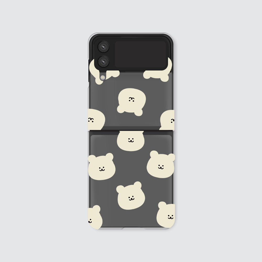 168cm케이스 클리어 하드 Z플립 곰찌 패턴 삼성 갤럭시 Z플립 지플립 제트플립 6 5 4 3 변색없는 투명 하드 커플 우정 남자 여자 친구 생일 선물 귀여운
