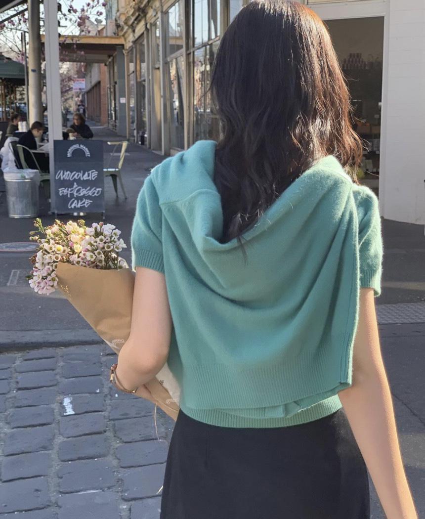 진심 jinsim 어텀 밍크 반팔 니트, 밍크 울란바토르캐시미어 3color