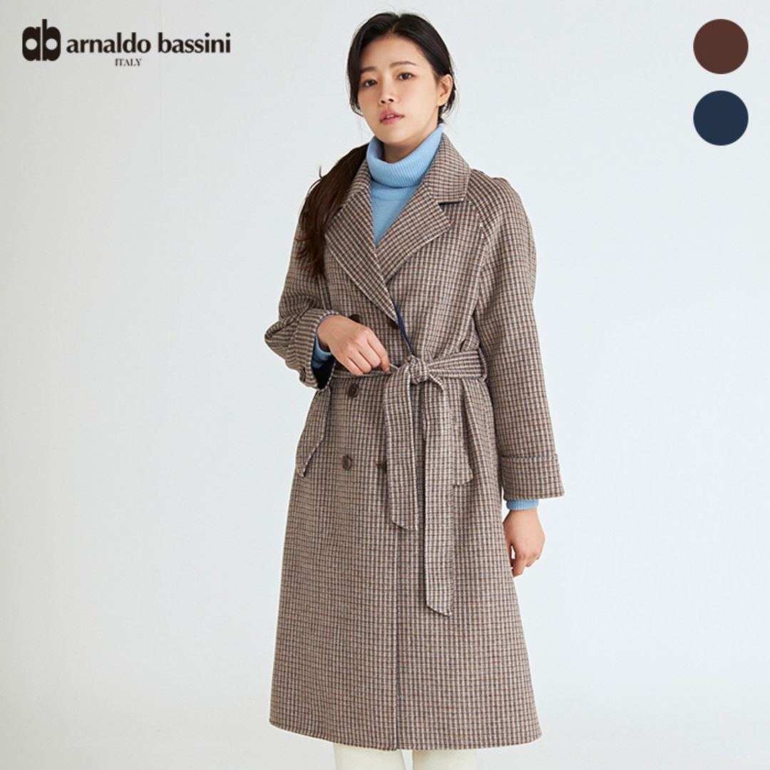 포스티 아날도바시니 더블버튼트렌치 롱 울코트au11ct04m