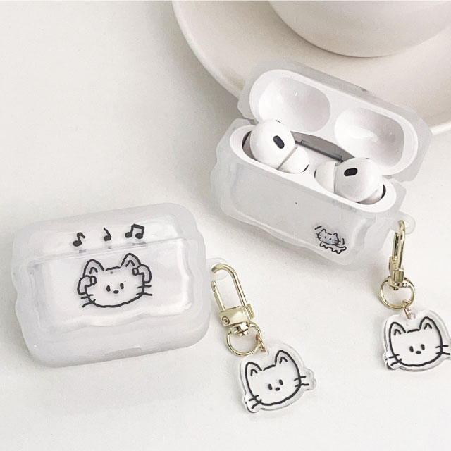 나인틴프라이데이 에어팟4 출시💜 고양이 냥이 키링 에어팟 케이스 1세대 2세대 3세대 갤럭시 버즈 2 3 라이브 프로 프로2 생일 선물 우정 우정템 커플 커플템 투명 에어팟
