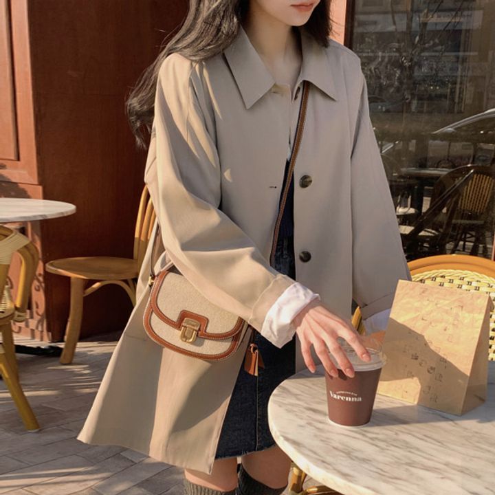 포스티 프롬리리컬 메종드 싱글 하프 트렌치 코트 Ct1605