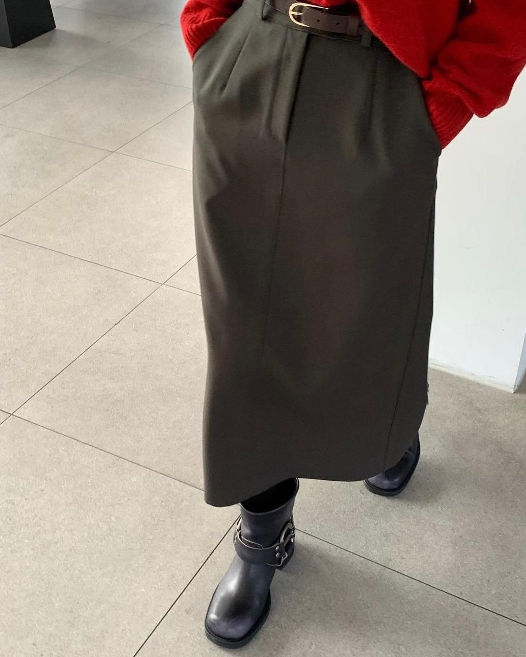 BR 브런치 런던 스커트 H라인 일자 롱 sk (2col)