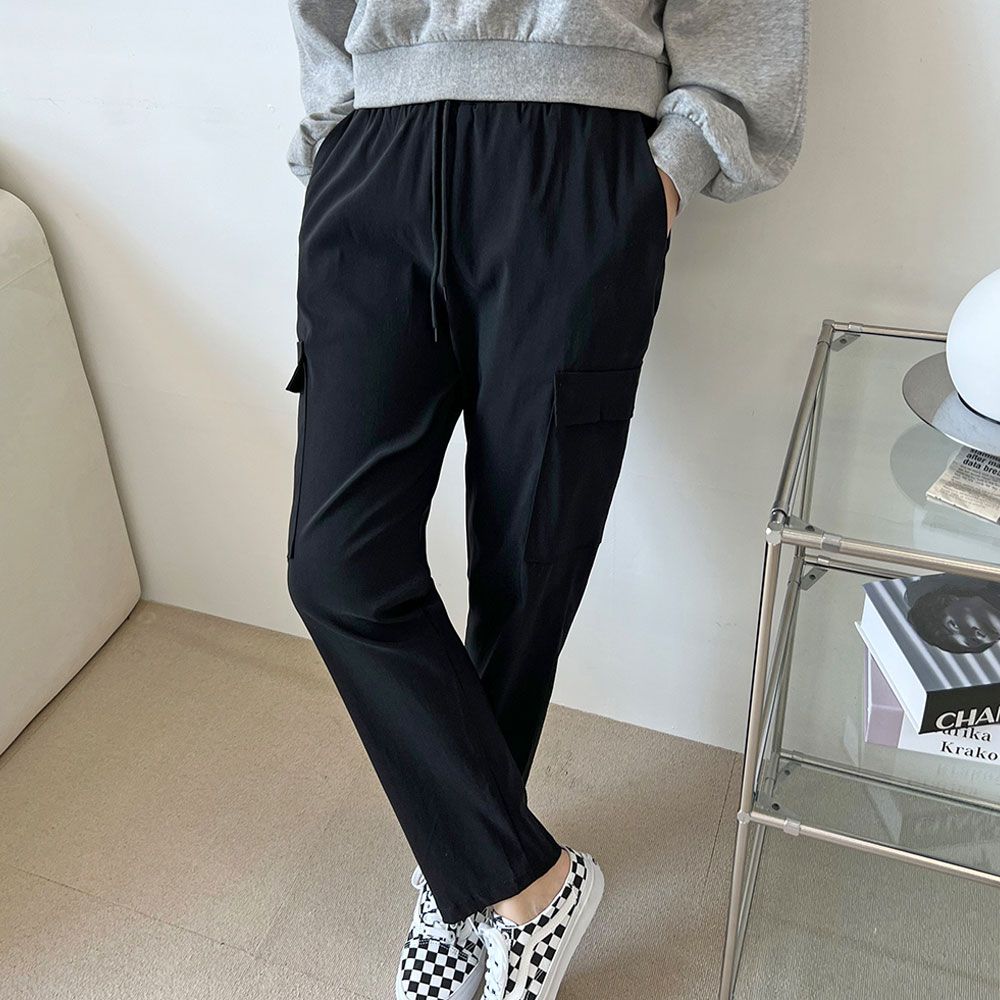 다온이상점 여성바지 여자통바지 여자와이드팬츠 여성편한바지 여성카고바지 여자 스판 카고 바지 2xl 빅사이즈 캐주얼 밴딩 팬츠