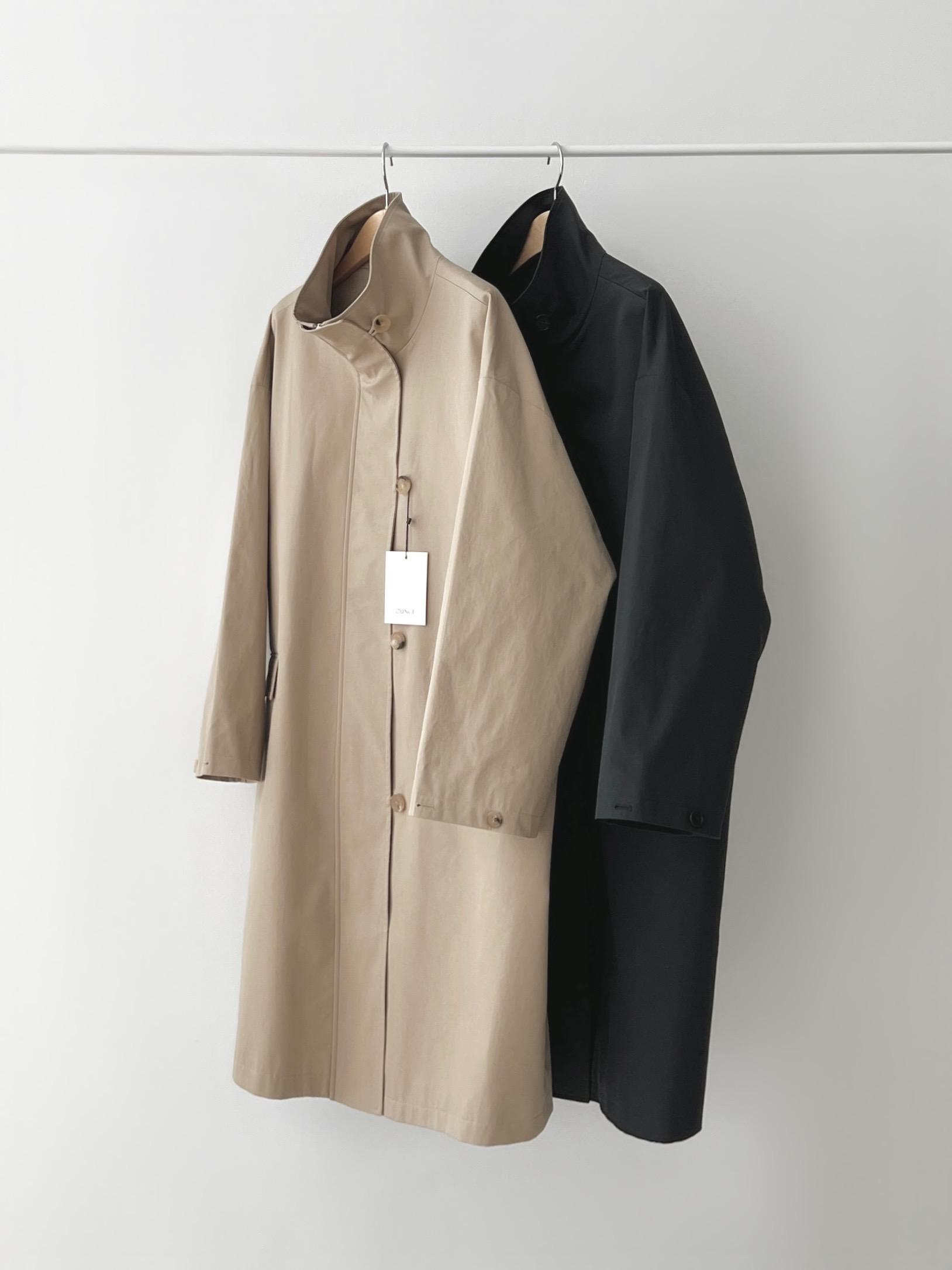 OUNCE 온스 에디트 하이넥 코트 코튼 긴팔 싱글 롱 ct (2col)