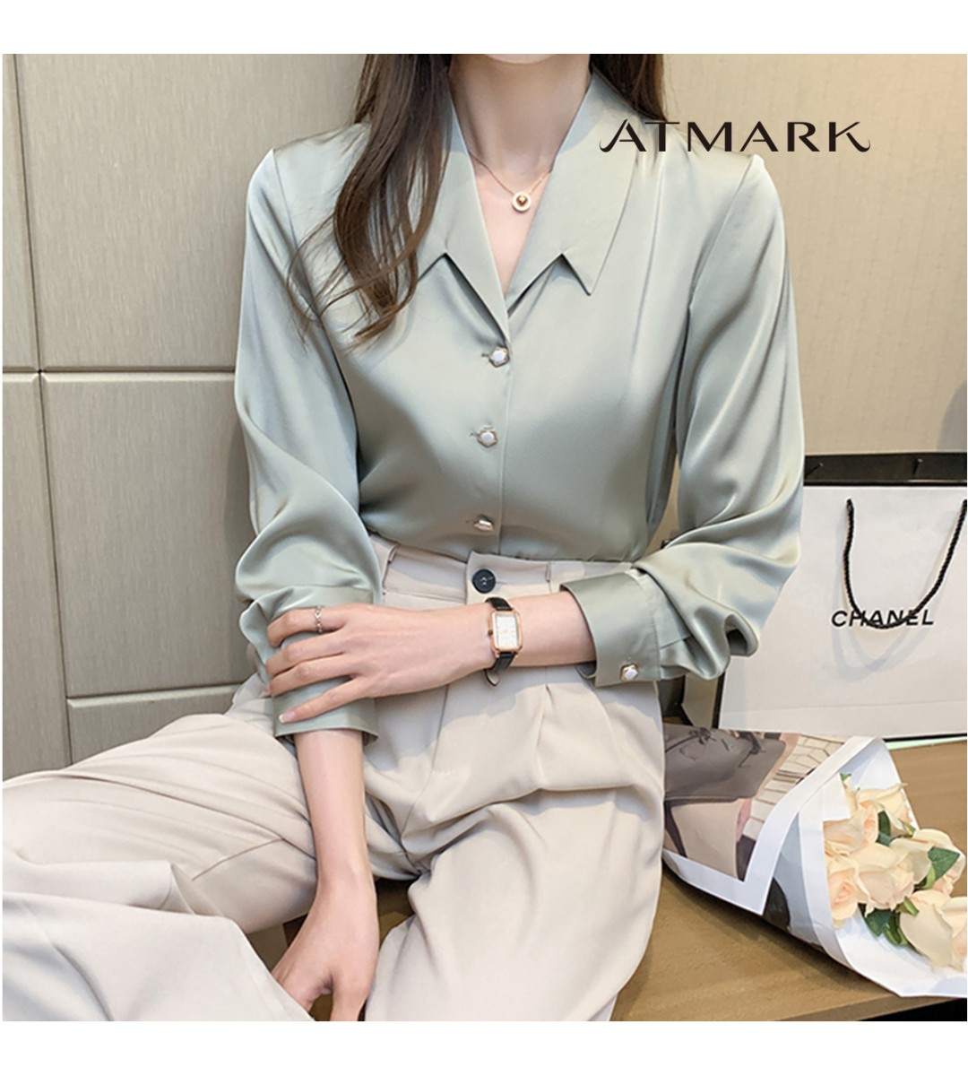 ATMARK (77까지)카라디테일모던셔츠_AA36SH016G