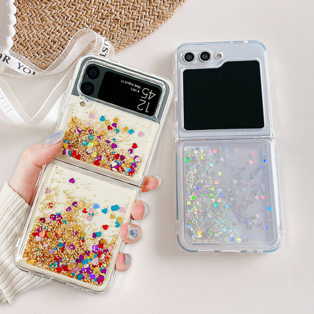 모이몰 삼성 갤럭시 Z플립5 Z플립4 Z플립3 슬림 투명 하드 아쿠아 글리터 반짝이 지플립5 지플립4 지플립3 제트플립5 제트플립4 제트플립3 플립5 플립4 플립3 케이스