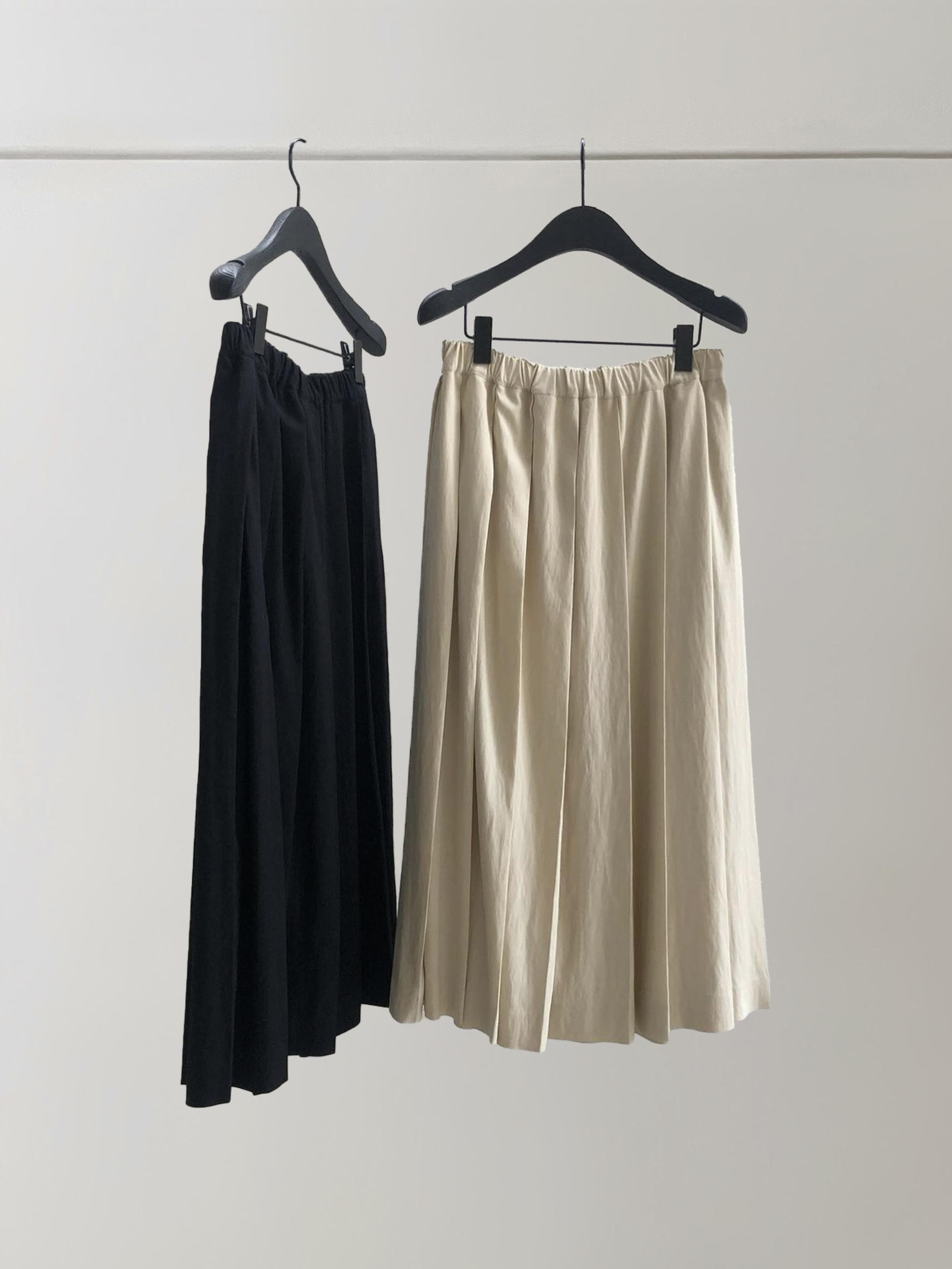 OUNCE 온스 마레 플리츠 밴딩 스커트 A라인 주름 롱 (2col)