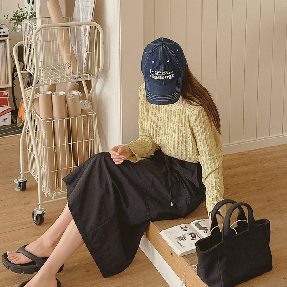 리리앤코 카니빈 바스락 밴딩 뒷트임 카고 롱 스커트여름 신상 썸머룩 데일리룩 캐주얼룩 편한치마 장마룩 긴치마 밴딩치마 여름치마 여름스커트 간절기 나일론 스트링치마 스트링