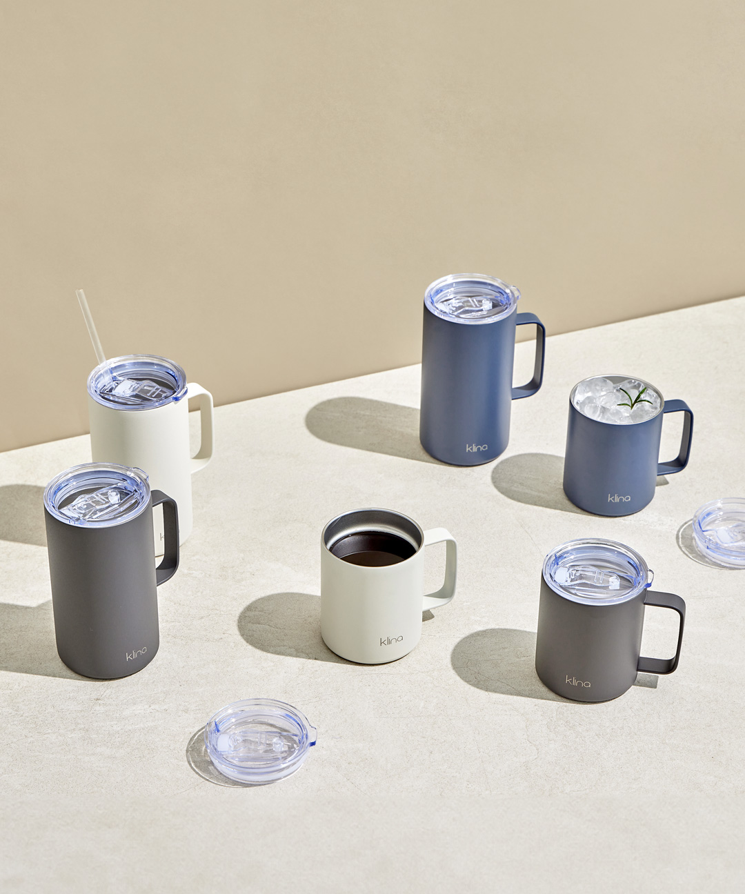 오트빌 클리나 이지머그 보온 보냉 스텐 손잡이 빨대 텀블러 415ml/710ml