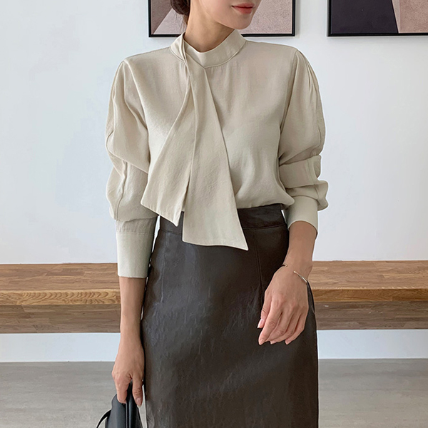 뮬랑 (뮬랑) M. 빈센 타이블라우스 (2col)[셔츠C0227H62]