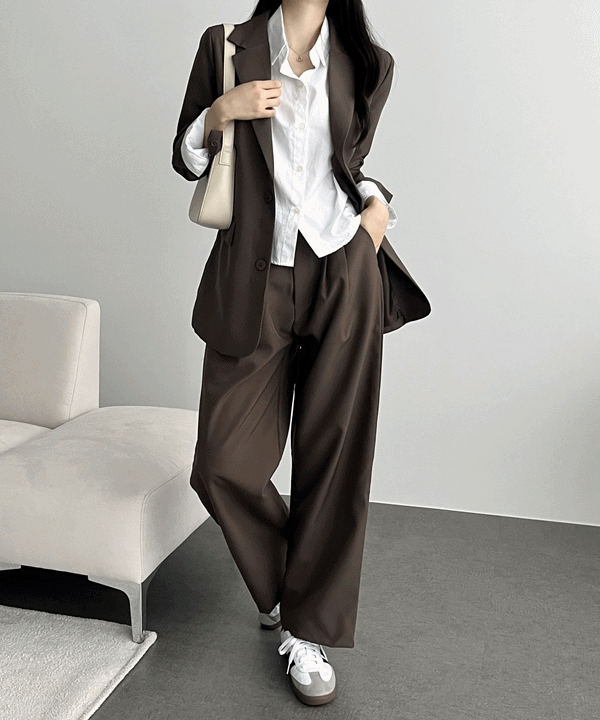 옐로우바빌 [SET구성🤍]시크 보이핏 정장 자켓 슬랙스 셋업set(3col)