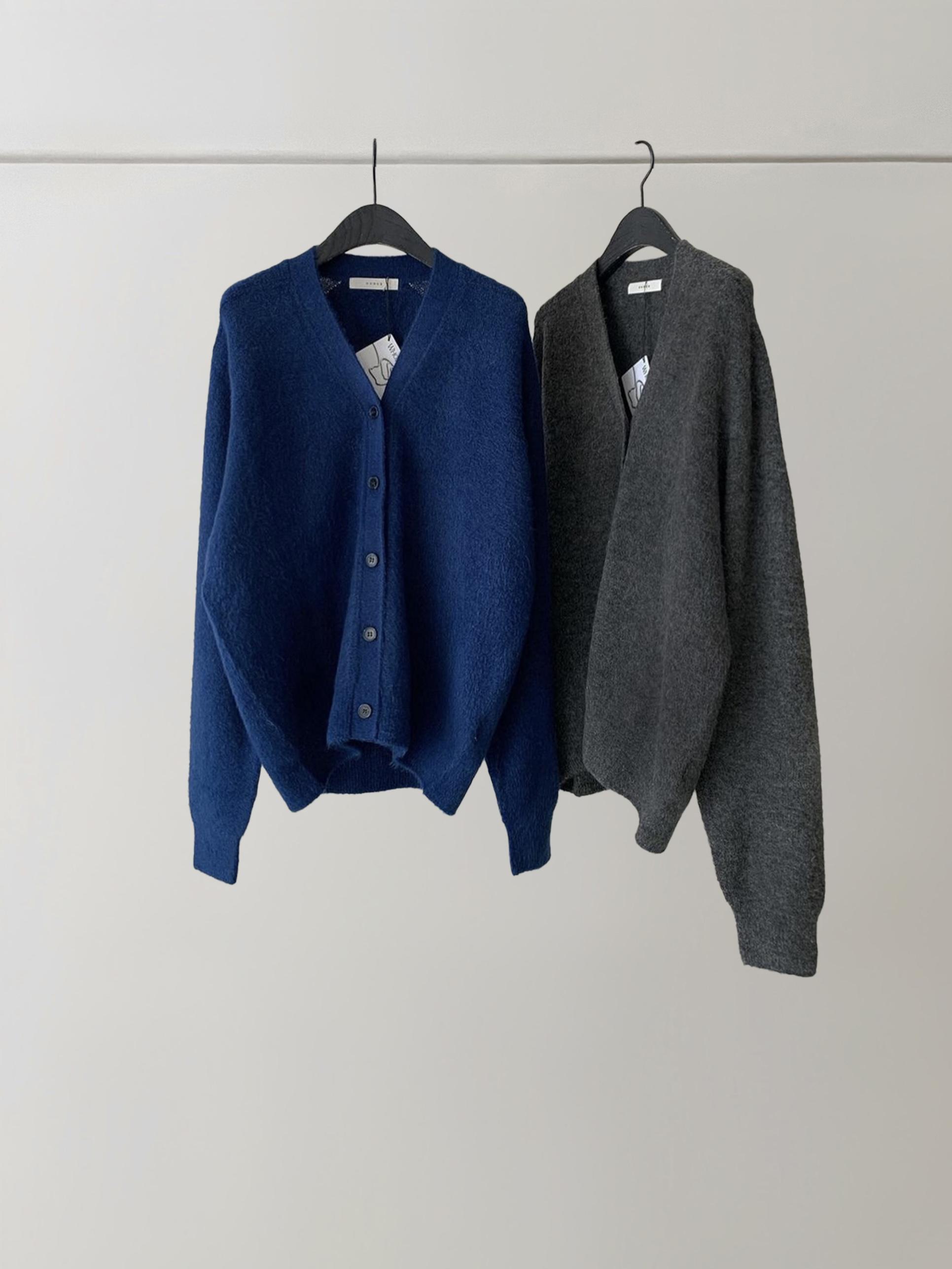 나우어데이즈 [SALE] 당일 / OUNCE 온스 모헤어 루즈 가디건 홀가먼트 긴팔 브이넥 니트 (2col)