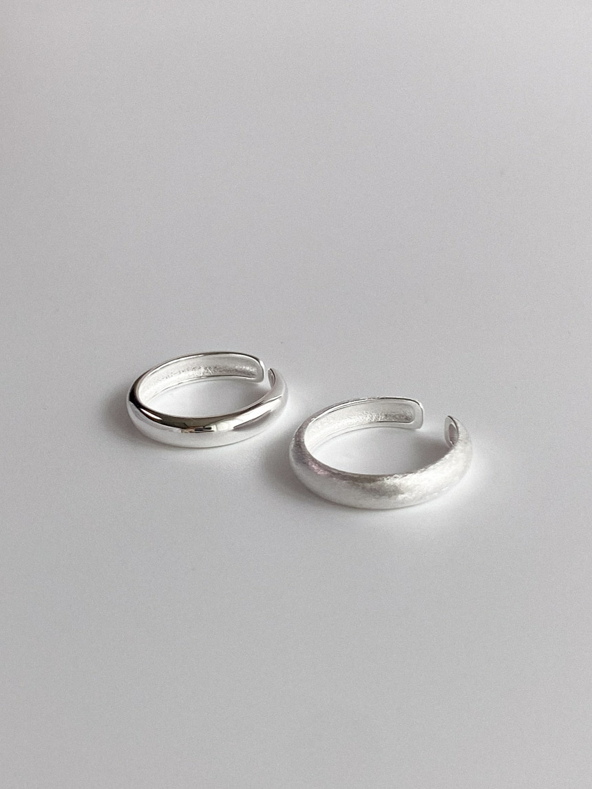 실버925 무광 유광 기본 오픈 반지 은반지 2color 실버 골드
