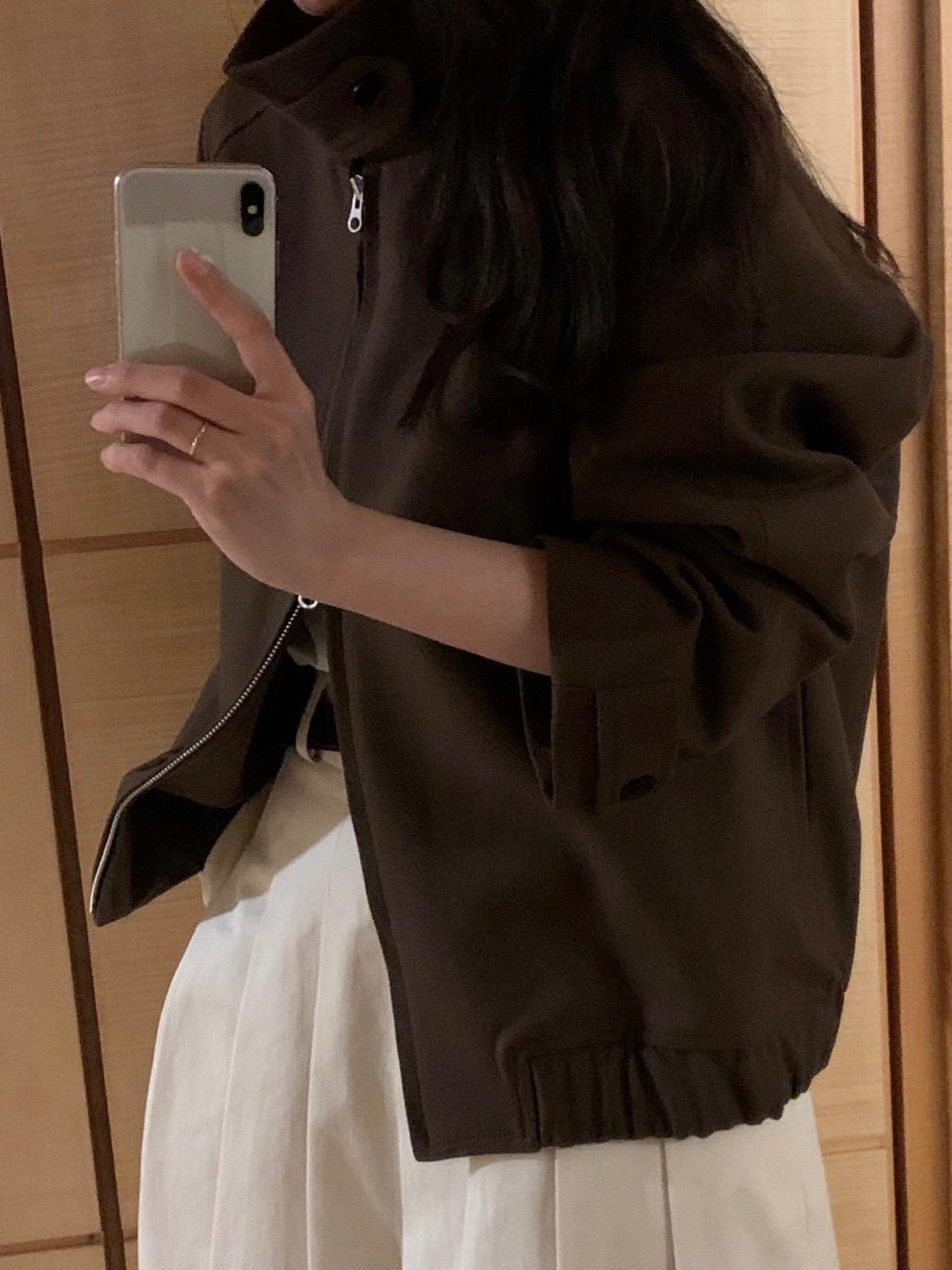 나우어데이즈 [SALE] 당일 / objet 오브제 울 투웨이 집업 긴팔 하이넥 점퍼 (2col)