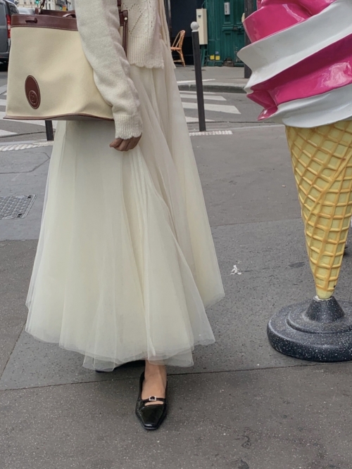 플러쉬 샤 스커트(SK) - 2col