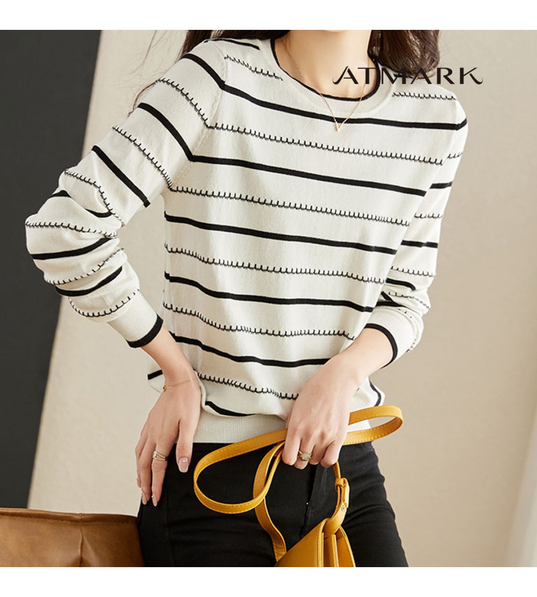 ATMARK 마일드스트라이프니트_AA39KN093G