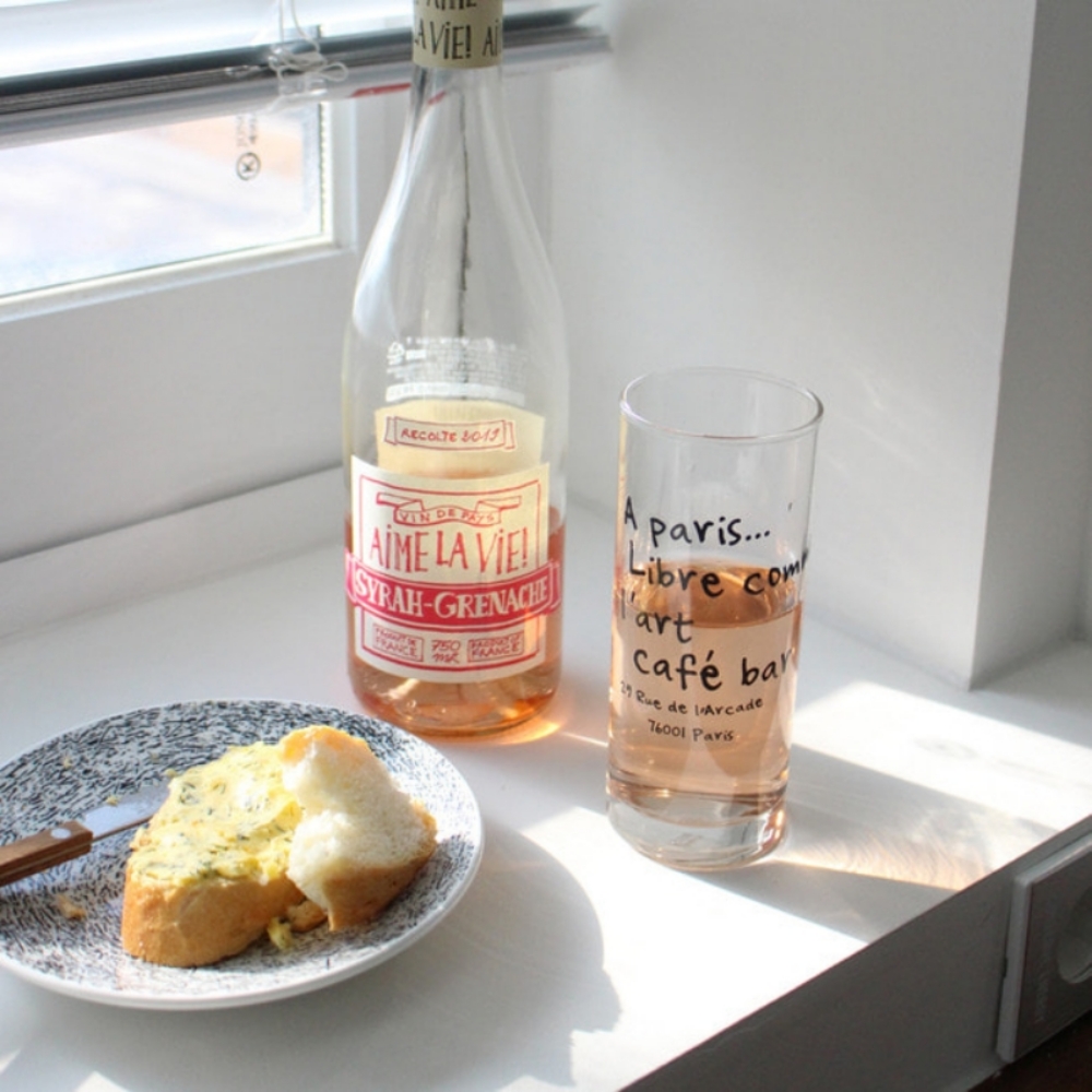 에시카창고 카페 하이볼 위스키 인쇄 레터링 투명 에이드 물컵 글라스 감성 롱 유리컵 400ml 1p