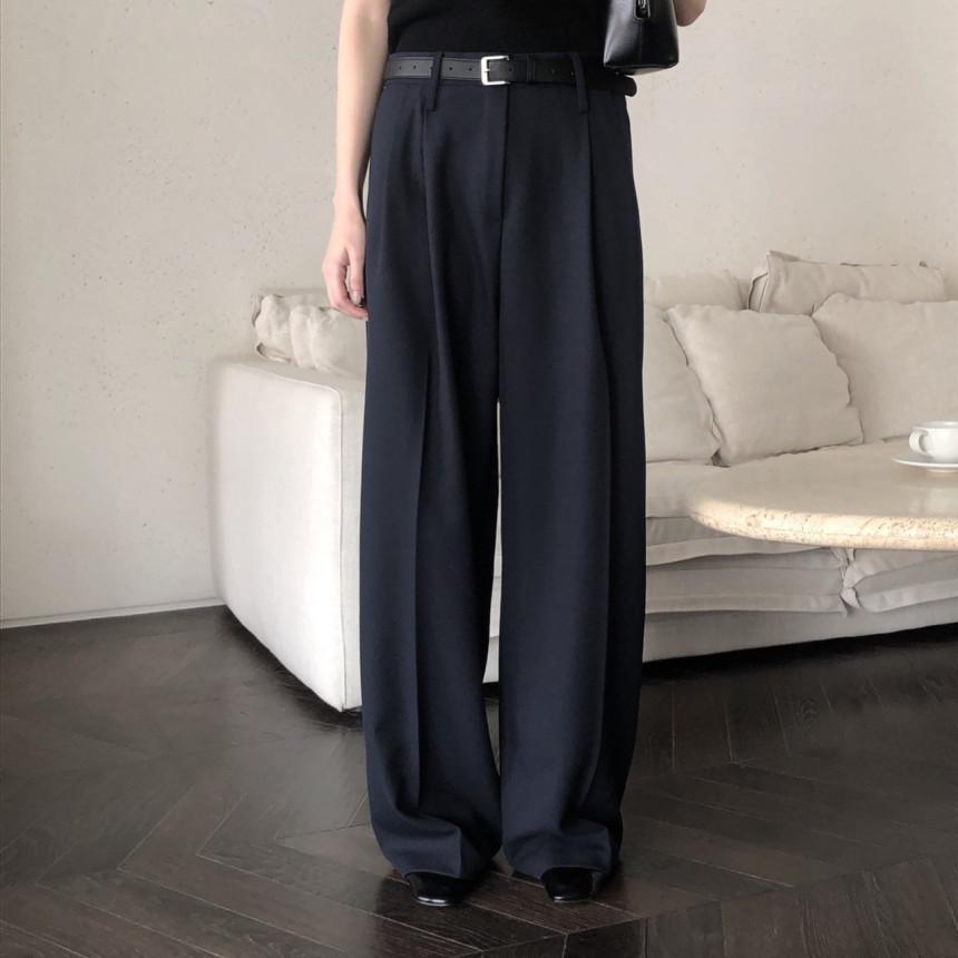 [OVERCLASSIC] 오버클래식 모멘토 더블 슬랙스 와이드 팬츠 정장바지 세트가능 (2color)