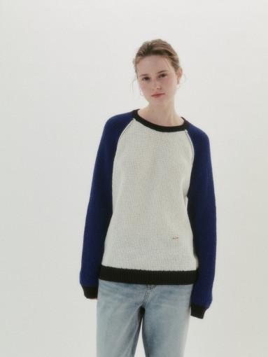 24SS bold 볼드 배색 와플 니트 (3col)