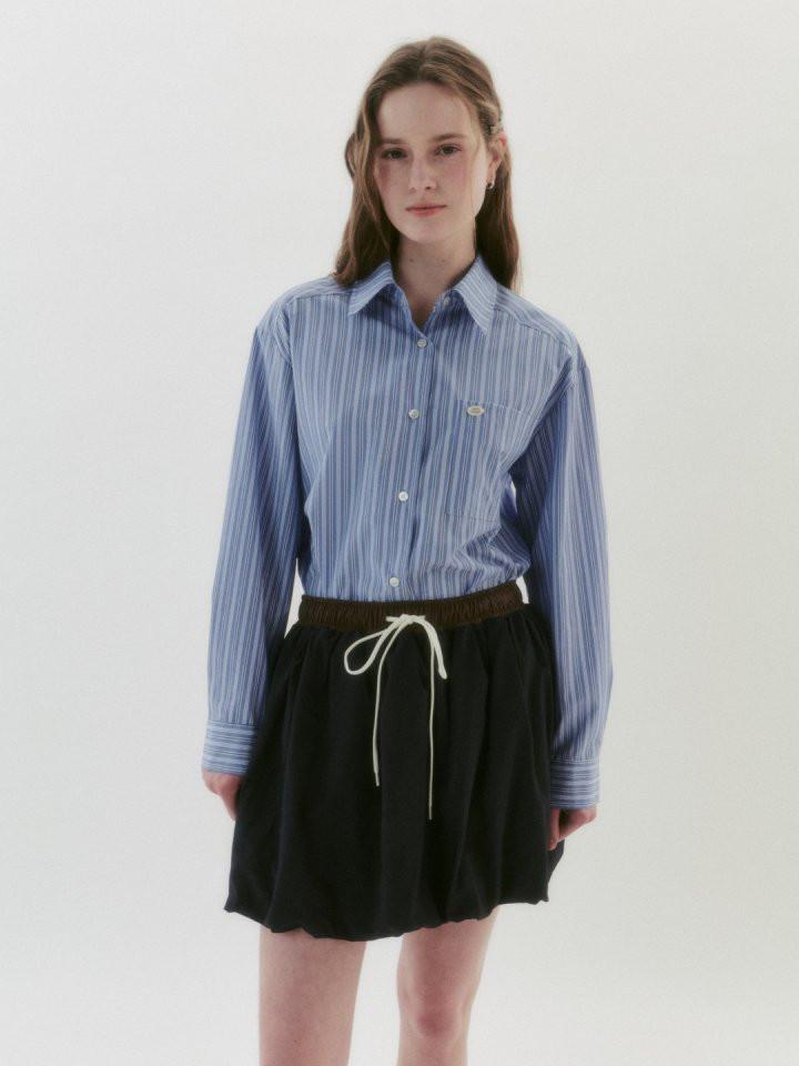 24SS bold 볼드 클린 스트라이프 블라우스 셔츠 (2col)