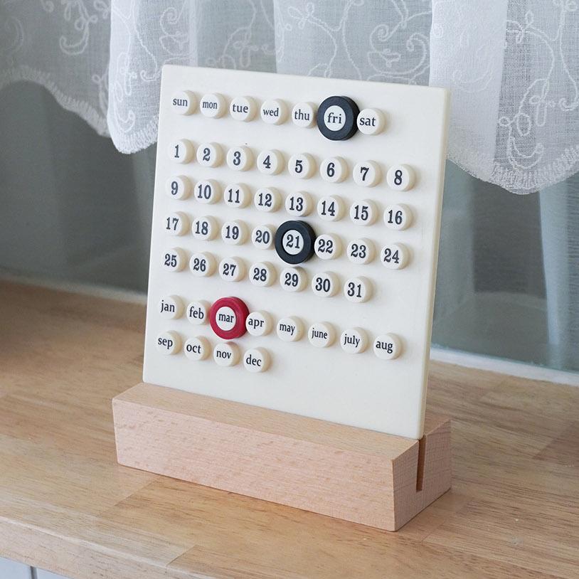 필레오 탁상용 만년 달력 캘린더 링어데이트 [레트로 감성 탁상 데스크 디자인 DIY 빈티지 테이블 특이한 링 인테리어 소품]