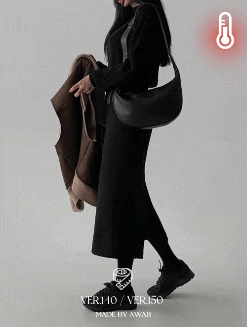 에이와비 [140.150ver] (예쁘진)뉴말랑밍크롱스커트 -키작녀/기장선택/밍크안감/1color/2siz