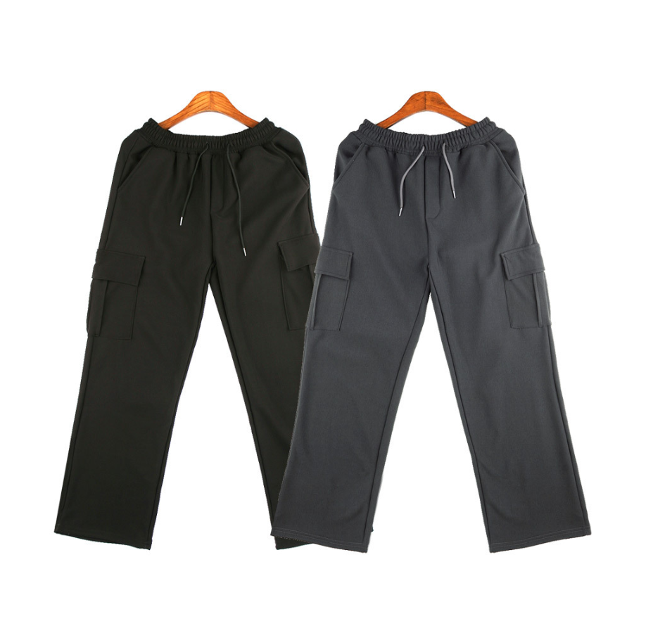 으니샵 2컬러2사이즈 히터카고와이드기모팬츠 남여공용 스웨이드 카고기모바지 와이드기모바지 남자카고와이드팬츠 여자카고와이드팬츠 기모바지 기모츄리닝바지 기모트레이닝바지 Mz