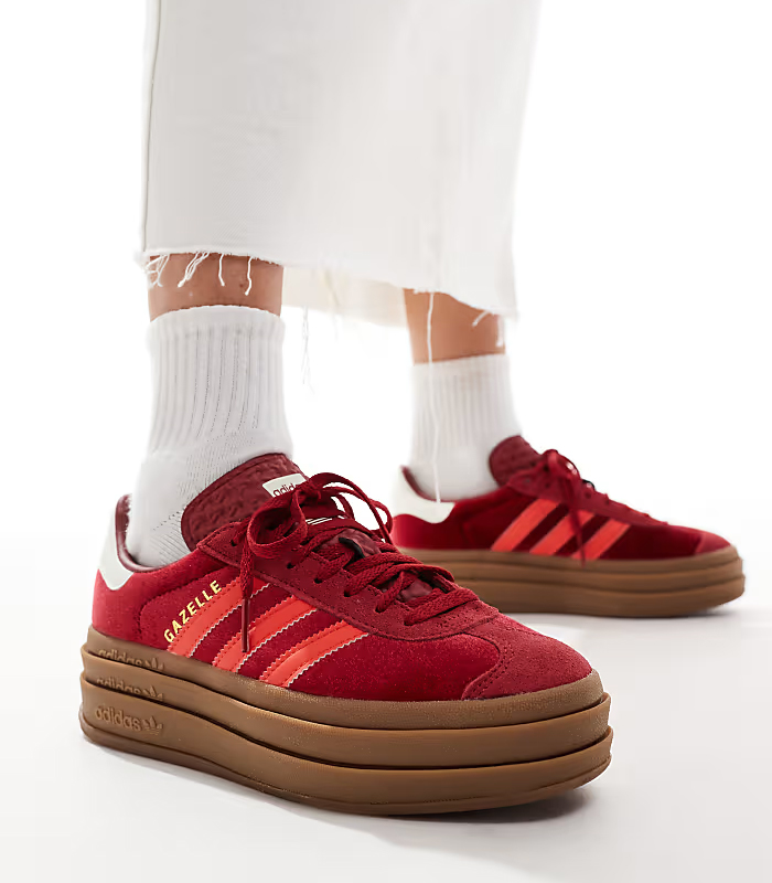 메소프501 아디다스 가젤 볼드 벨벳 브라이트 레드 IG4388