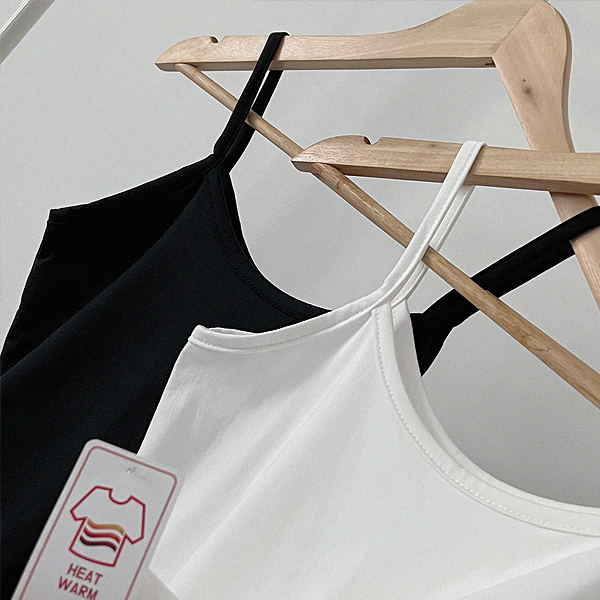 투게더위드미 히트텍 비침방지 파임 덜한 이너 안감 기모 기본 크롭 끈나시 화이트 블랙 흰색나시 사계절 겨울 레이어드 당일 부유방 커버 빠른배송 시즌오프 클리어런스