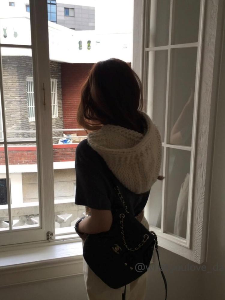 왓유러브 (24FW) 오버테이크 바라클라바 레이어드 핸드 니트 (3COL)