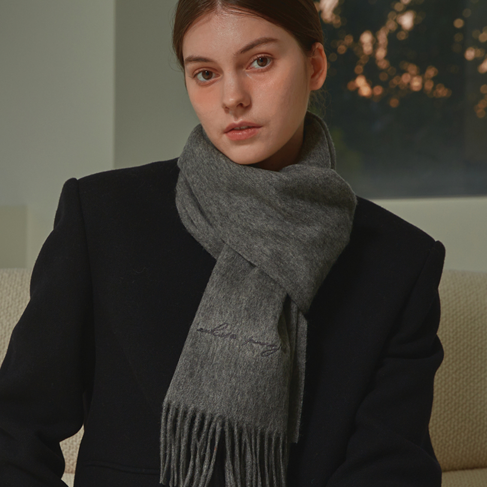 화이트프로젝트 [기프트박스]_VIRGIN WOOL 100 MUFFLER_GREY_남녀공용