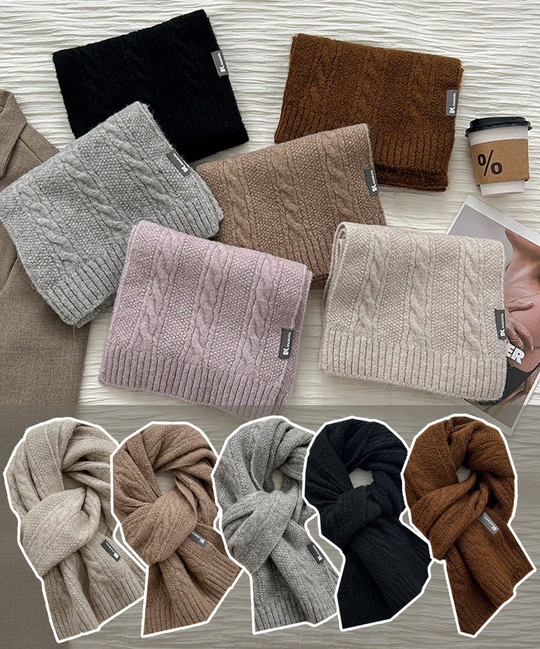 더달콤 클래식 니트 꽈배기머플러 가벼운목도리 부드러운목도리 코트목도리 자켓목도리 여성머플러 여자목도리 꽈배기목도리 니트목도리 가을겨울 자켓코디 따뜻한 방한 겨울소품