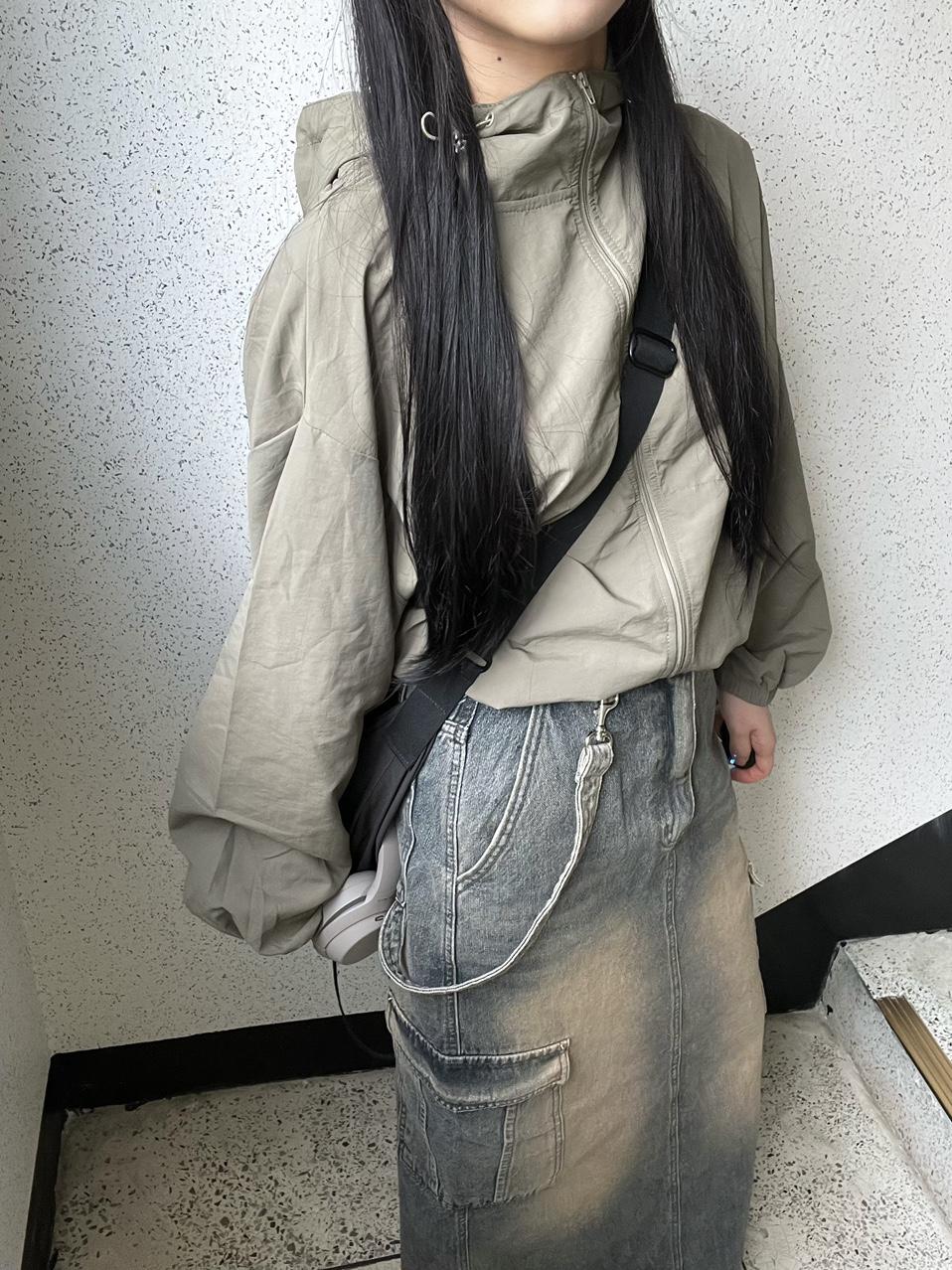 더피안느 캐틀 크롭 후드 윈드자켓 (7color)