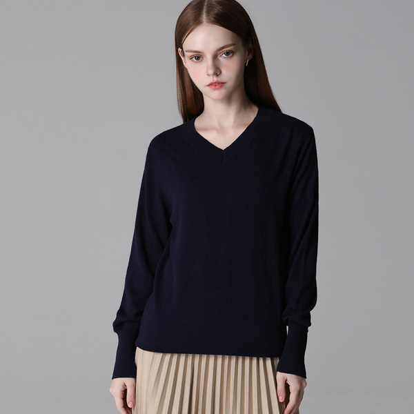 포스티 - [홈쇼핑방송/르오트(LeOT)] 코튼모달 V넥 긴팔니트(4종택일)-사이즈 55~88까지