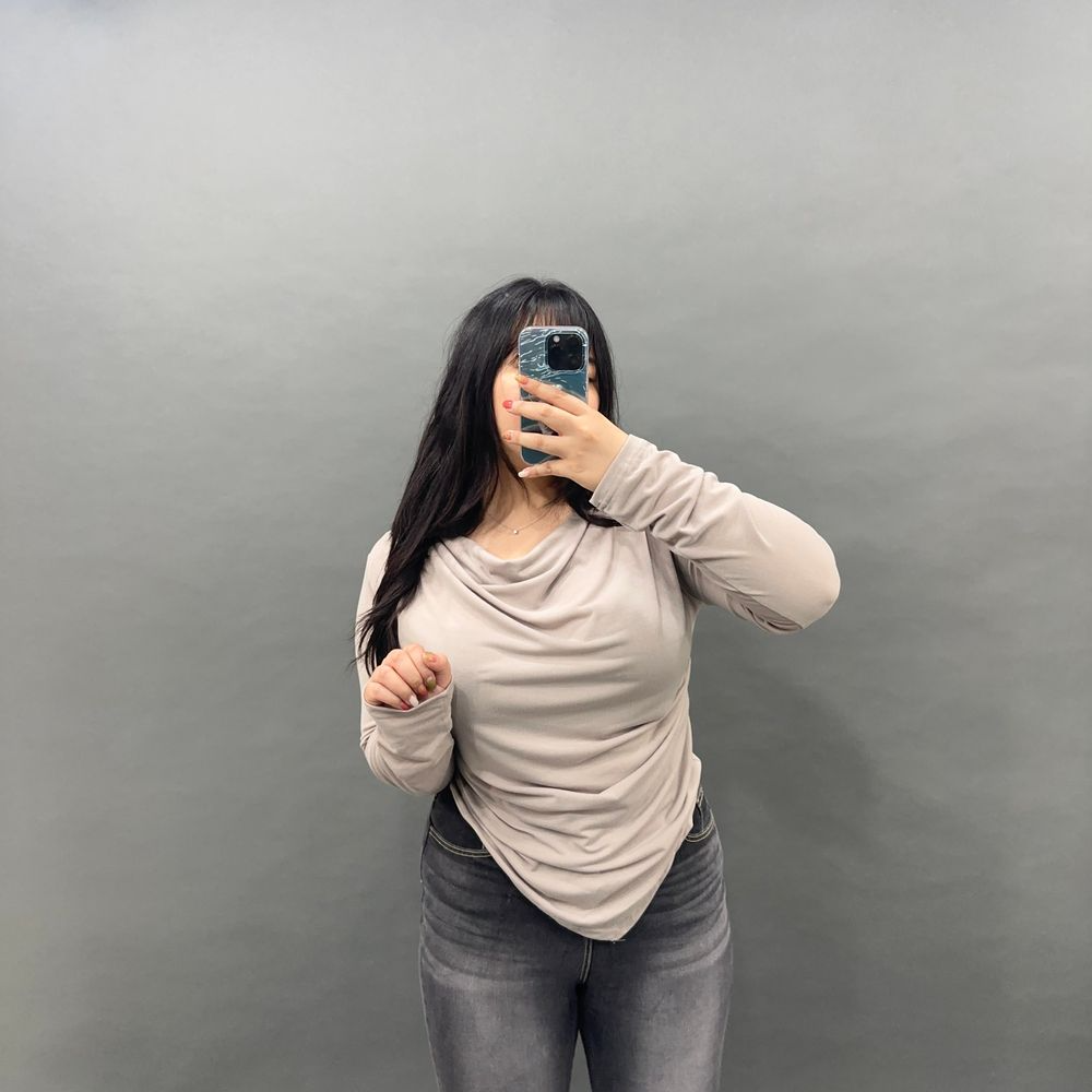 프리모어 [66~110/섹시글램] 바비 셔링 긴팔 티셔츠 빅사이즈 66 77 88 99