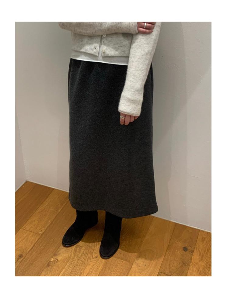 비엔느 fllanel 플라넬 울 밴딩 롱 스커트 (2c)