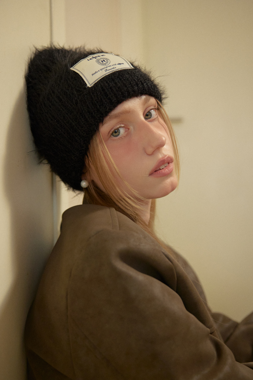 레터리 LR LABEL ANGORA BEANIE_4COLOR