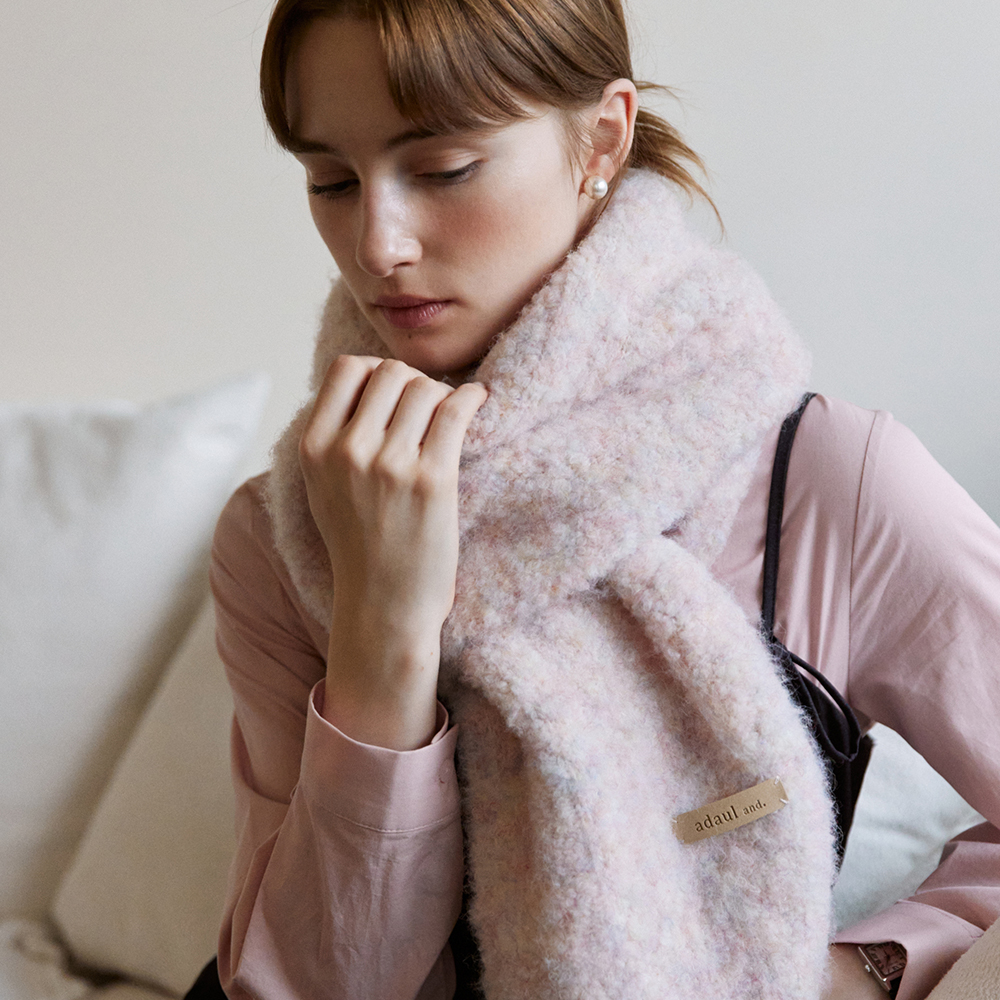 어다울 Shibori hairy soft long muffler - 5color