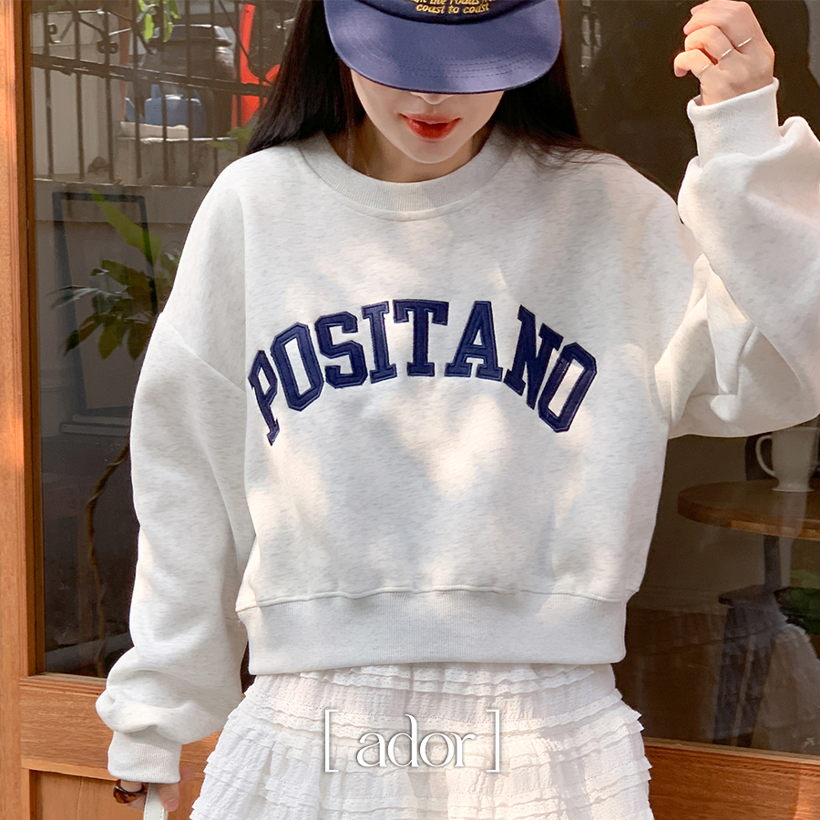 아더먼데이 Made세미크롭 ️ 크롭 포시타노 맨투맨 자체제작 봄신상 봄맨투맨 크롭맨투맨 캐주얼 데일리맨투맨 간절기룩 루즈핏 데일리룩 꾸안꾸 대딩룩