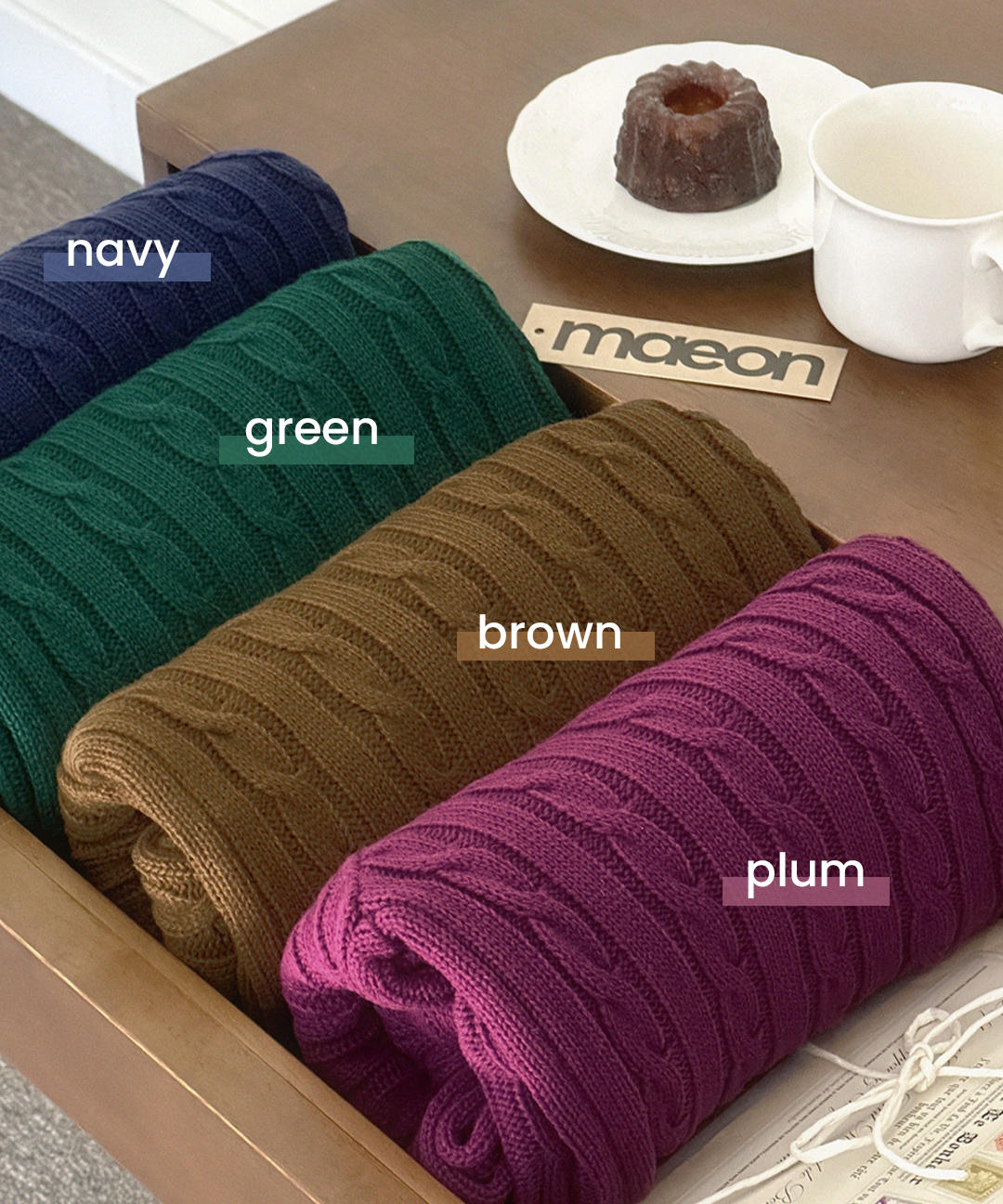 마이온샵 [MD추천💖/4color] #MADE 글루즈 라운드넥 꽈배기 자수 긴팔니트 (44~77) (자수니트-꽈배기니트-케이블니트-스웨터-라운드넥긴팔니트-크롭니트-컬러니트 ...